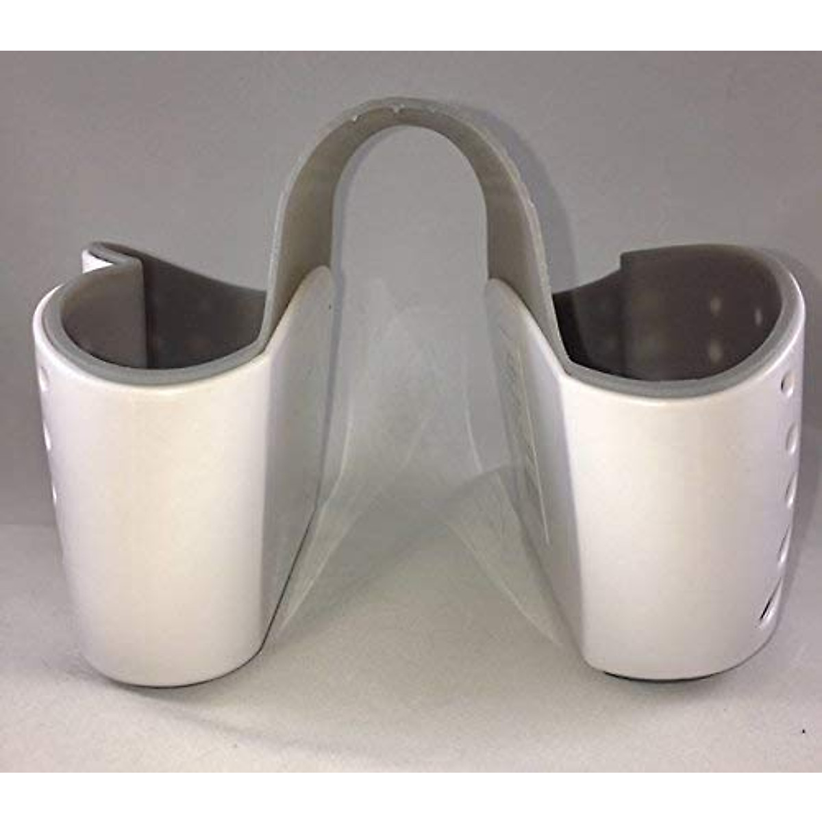 Kitchen Sink Caddy Sponge Holder - Plastic Saddle - Brush and Sponge Holder Organizer with Drain - Double Sink Saddle Faucet Caddy by Crazy Chef