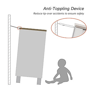 WAMPAT White Dresser for Bedroom with Doors, Modern Baby Dresser Wood Storage Organizer with Solid Wood Legs & Adjustable Shelves for Bedroom, Kids Room, Nursery