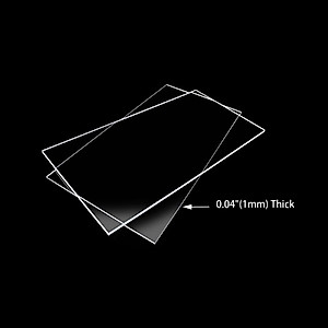 YXRAN 8" x 10" Acrylic Sheet Plexiglass 1/4" (1mm) Thick with Protective Paper, Clear Acrylic Sheet for Signs, DIY Display Projects, Craft Photo Frame, Pack of 5