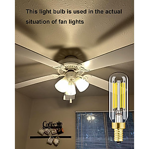 LVYE Dimmable E12 LED Bulb 6W Equal 60 watt led Light Bulb 3000k Soft White T6 T25 b11 Candelabra Bulb 60 watt for Chandeliers,Ceiling Fan,Pendant,Wall sconces AC120V, 6Pack