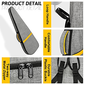 LETSROCK Electric Guitar Gig Bag, 39 Inch Electric Guitar Case with 0.5 Inch Thick Padding with Carry Handle, Pocket & Neck Strap Electric Guitar Bag Gray