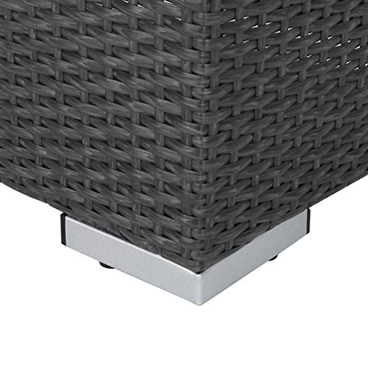 Christopher Knight Home Santa Rosa Outdoor Wicker Bench with Water Resistant Cushion, Grey / Silver