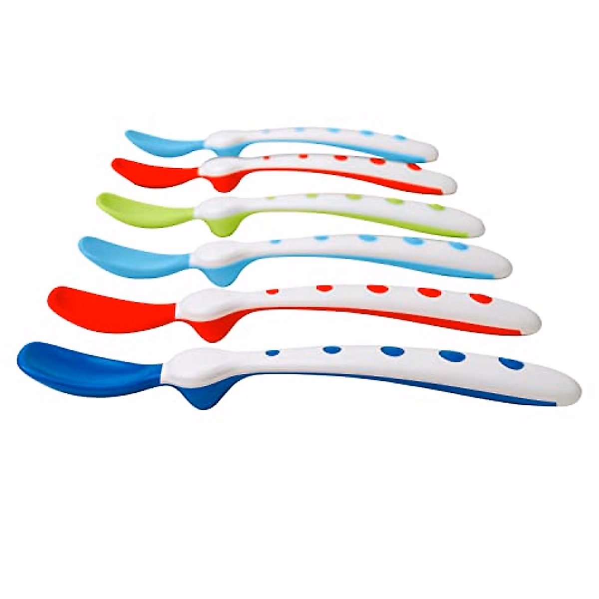 First Essentials by NUK Rest Easy Spoons, Pack of 6 (Color May Vary)