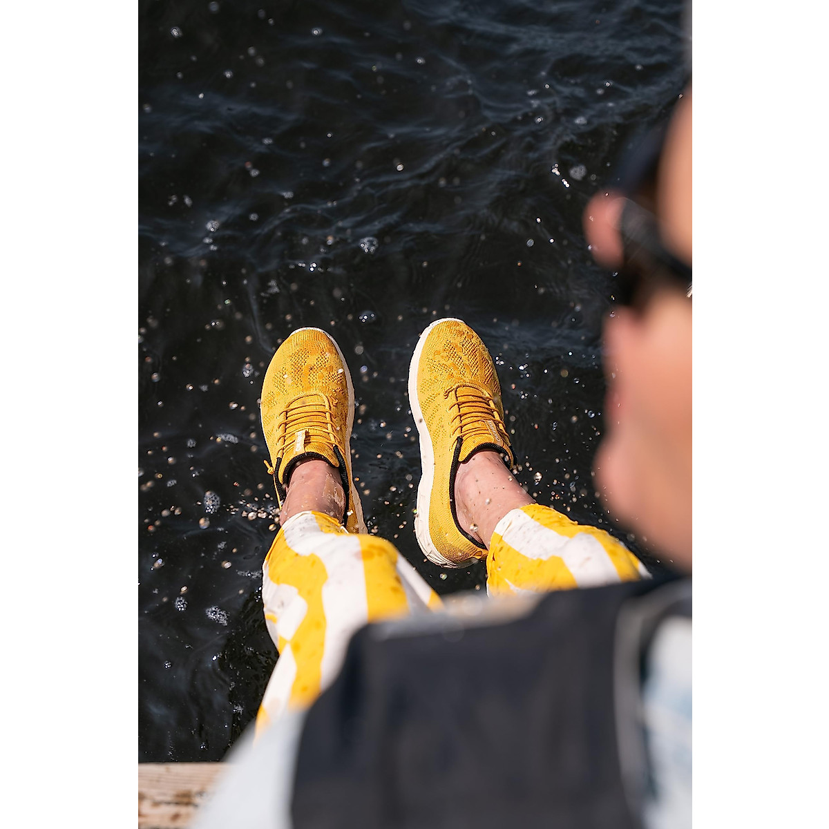 Icebug Eli RB9X Walking Shoe with Traction Sole, Mustard, 6.5