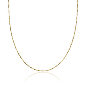 2mm thick 14k gold plated solid sterling silver 925 Italian SPIGA WHEAT chain necklace chocker bracelet anklet - 6", 8", 10", 12", 14", 16", 18", 20", 22", 24", 26", 28", 30", 32", 34", 36", 38", 40"
