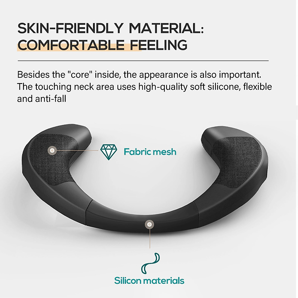 CENGNIAN Neckband Bluetooth Speaker, Neck Speaker Bluetooth Wireless, Wearable Speaker, True 3D Stereo Sound, Portable Soundwear, IPX4, for Home Sport Outdoor