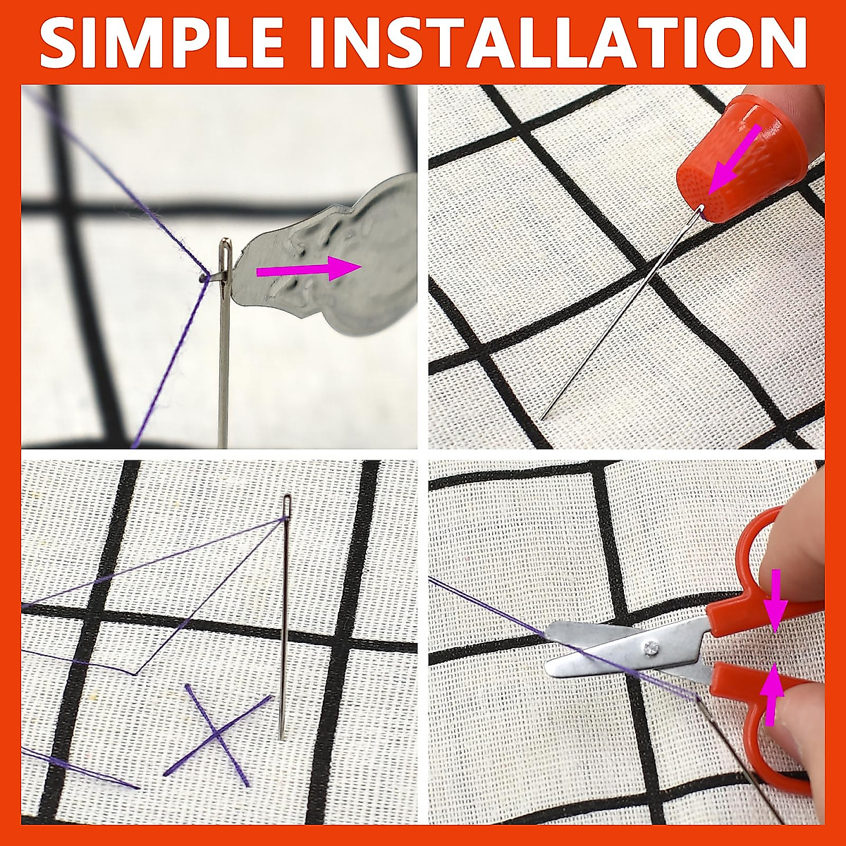 Renashed Sewing Kit with 100 Basic Sewing Accessories, 64 Spools of Thread Mini Sewing kit for Beginners,Traveller, Emergency, Whole Family to Mend and Repair