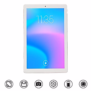 DAKR HD Tablet, Red 10.1in Tablet 1960x1080 IPS for Studying (EU Plug)