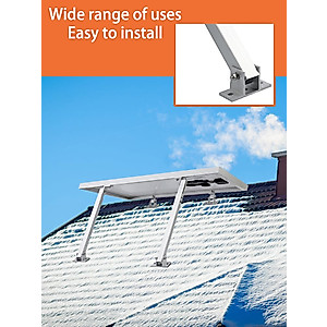 Solar Panel Bracket, Adjustable Solar Panel Mounting Brackets, Stainless Steel Solar Panel Holder End Clamp Kit, Solar Panel Stand 15-30° Adjustable Flat Roof Mount (Tilt Legs NOT Included)