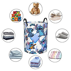 QHMY Laundry Hamper Laundry Baskets Laundry Bags Waterproof Foldable with Handles Large Round Storage Bags 38/62L Family/Kids/Bathroom/Bedroom/Dorm