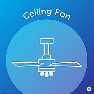 GE A15 Ceiling Fan Decorative Light Bulb, Soft White Finish, 40-Watt, Candelabra Base, 2-Pack