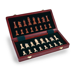 Nekko Premium Wooden Chess Sets for Adults & Kids, Handcrafted Polished Wooden Chess Pieces, 12 Inch Foldable Chess Board, Easy Carry Wooden Chess Set