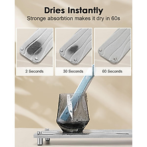 Fast Drying Stone Sink Caddy - Instant Dry Sink Organizer for Bathroom Kitchen, Water Absorbing Stone Tray for Sink Countertop, Diatomaceous Earth Quick Dry Stone Rack for Sponge, Soap Dispenser, Cup