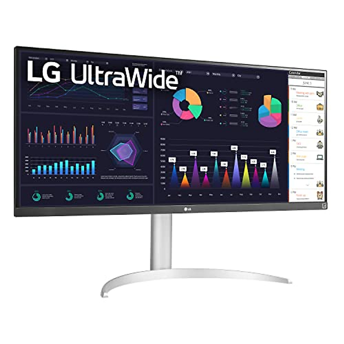LG 34WQ650-W 34 Inch 21:9 UltraWide Full HD (2560 x 1080) 100Hz IPS Monitor, 100Hz Refresh Rate with RGB 99% Color Gamut, VESA DisplayHDR 400, USB Type-C, AMD FreeSync, Tilt/Height Adjustable Stand
