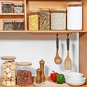 ComSaf Glass Jar with Airtight Lid (101 Oz/37 Oz), Glass Food Storage Container with Bamboo Lid, Clear Glass Food Canister Set of 2 for Dry Food Like Rice, Sugar, Flour, Pasta, Cereal, Beans, Nuts