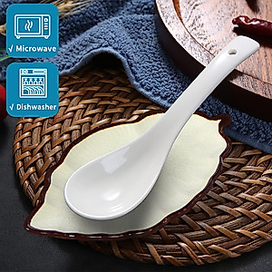 Sanbege 2 Pack Leaf Spoon Rest, Ceramic Ladle Holder, Modern Farmhouse Decorative Utensil Rester for Stove Top, Kitchen Counter, Dining Table, Coffee Station (Teal)