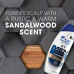 Head & Shoulders Advanced Series Sandalwood 2-In-1 Shampoo & Conditioner for Men, 12.8 Fl Oz