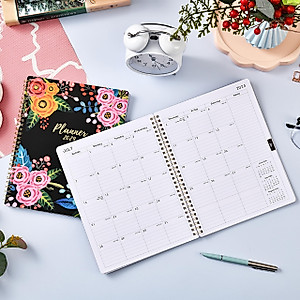 2024 Planner - Planner 2024 Weekly and Monthly, Jan. 2024 - Dec. 2024, 2024 Planner 8" x 10", 2024 Calendar Monthly Planner with Premium Thick Paper, Twin-Wire Binding, 12 Printed Tabs, Large Blocks,