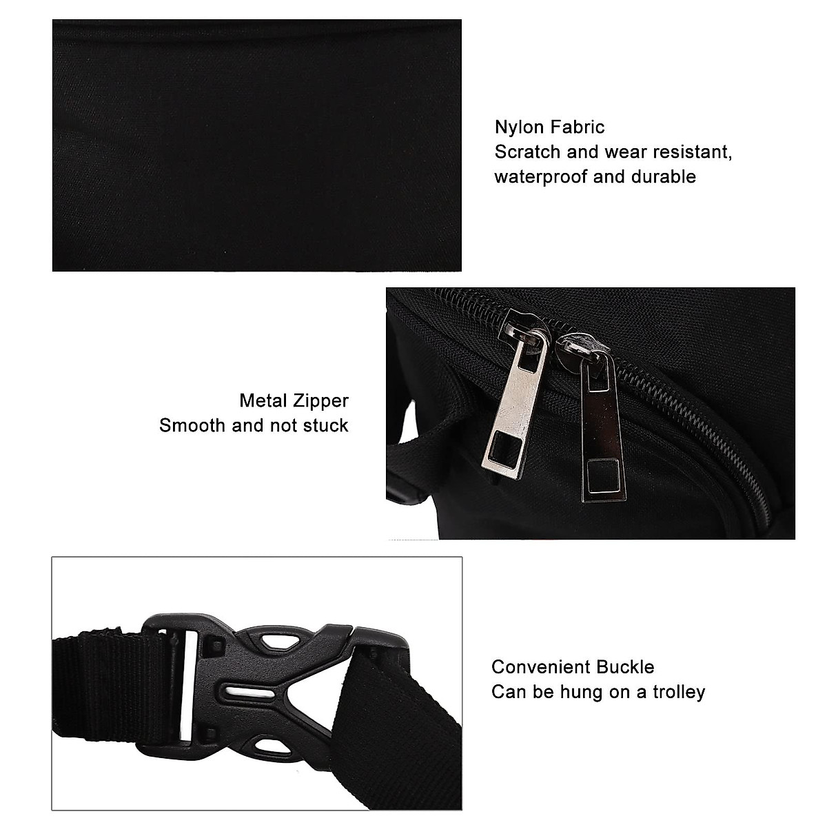 Alomejor Baby Bottle Cooler Bag Portable Cooler Bag Bottle Storage Bag Waterproof Nylon Insulation Tote Pouch for Outdoor (Black)