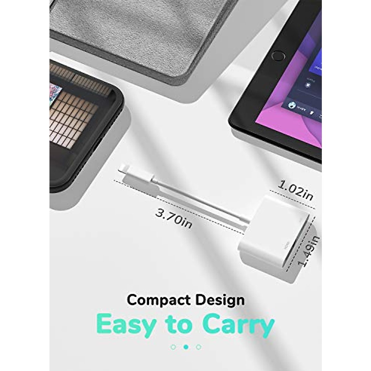 Lightning to HDMI Adapter for Apple - iPhone/iPad/iPod to TV, 1080P HD Digital AV Adapter , Audio Sync Screen Converter with Charging Port Adapter to Projector/Monitor