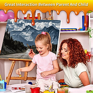 RAOHEVU Paint by Numbers for Adults Beginner - “Road to Mountains” Paint by Numbers Kits (16" x 20") with Acrylic Paint and Paintbrushes Without Frame