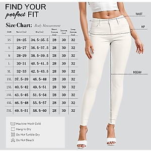 Hybrid & Company Womens Hyper Ultra Stretch Comfy Skinny Leg Work Casual Pants P44876SK Off White M