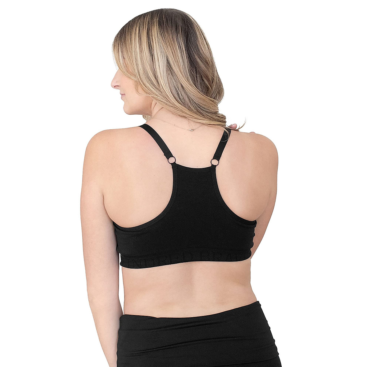 Kindred Bravely Sublime Sports Pumping Bra Hands Free | Patented All-in-One Nursing Bras for Breastfeeding and Pumping (Black, 2X)