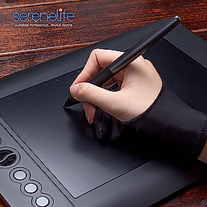 SereneLife Two-Finger Glove for Graphics Drawing Tablet - Designed for Graphic Tablet/Light Box/Tracing Light Pad Use Great Air Permeability and Strong Tensile Resistance