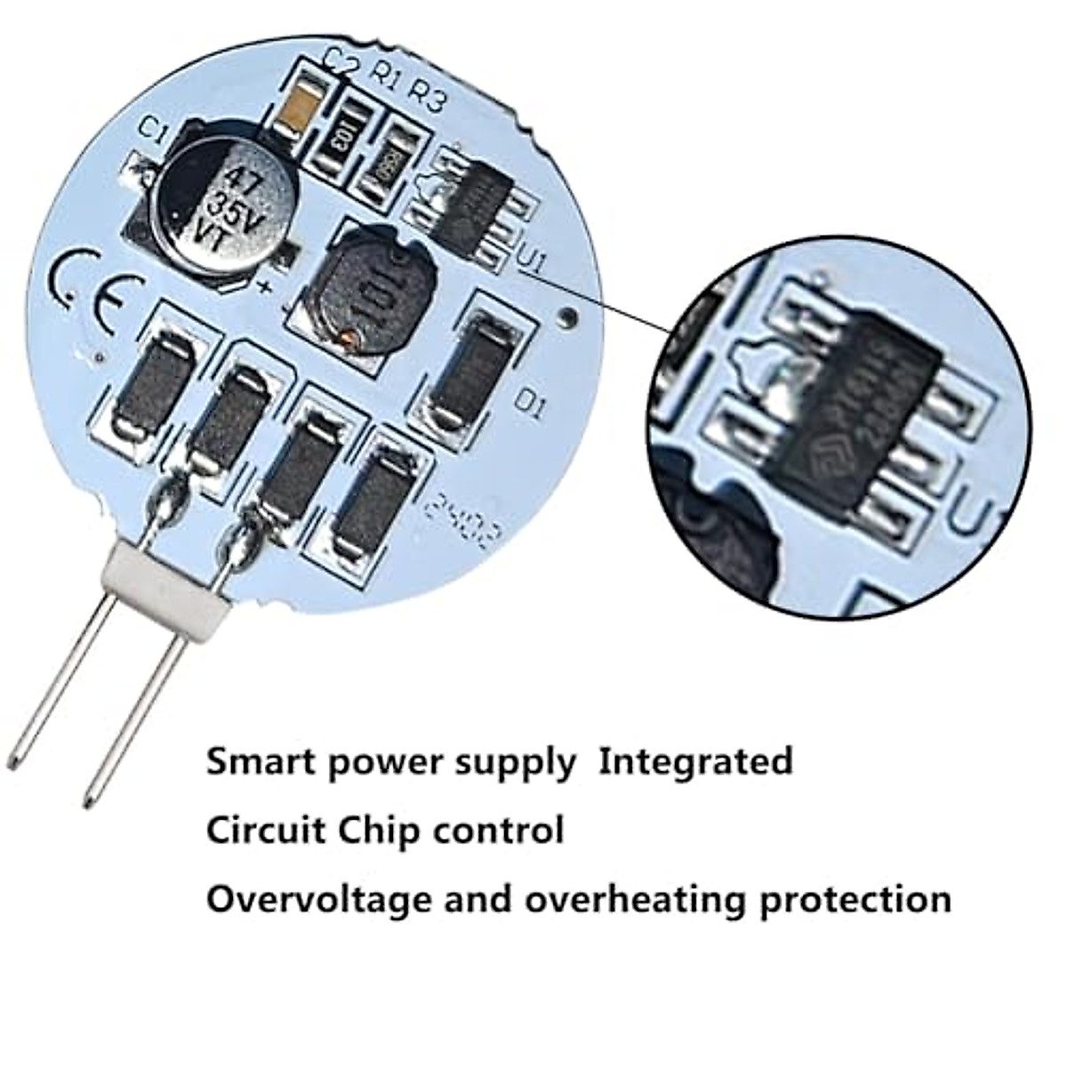 GRV G4 24-2835 SMD Interior LED Light Bulbs for RV,AC/DC12V-24V Super Bright 2W Replacement of 20W Incandescent Lamp,Warm White Lighting for RV Camper,Cabinet Dome Light,Boat Light, Pack of 10