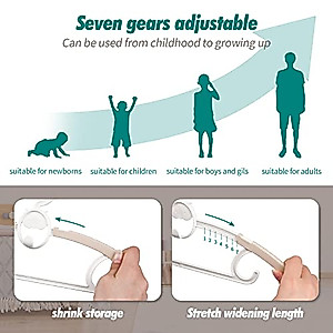 Domiella Adjustable Baby Clothes Hangers for Nursery,Plastic Children Closet Hangers Non-Slip Kids Hangers Space Saving Extendable Newborn Hangers (Pink+Gray 20-Pack)