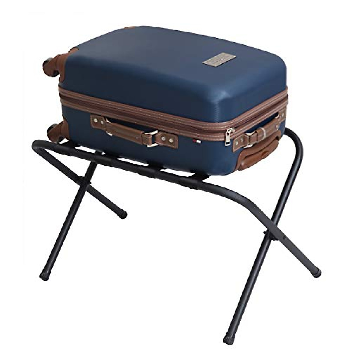 Mabel Home Metal Folding Luggage Rack Black