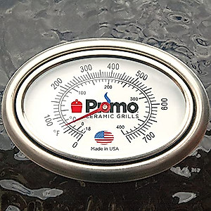 AMS Fireplace Primo Kamado Ceramic Cooker Grill Oval XL 400 With Stainless Steel Grates - charcoal outdoor grilling smocking roasting backing - PGCXLH, black, 28 Width, 21.5 Depth, 27-1/2 Hight