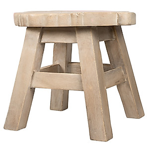 Sea Island Imports, Inc. Bunny Rabbit Hand-Carved Acacia Hardwood 11 inch Decorative Animal Foot Rest Step Stool