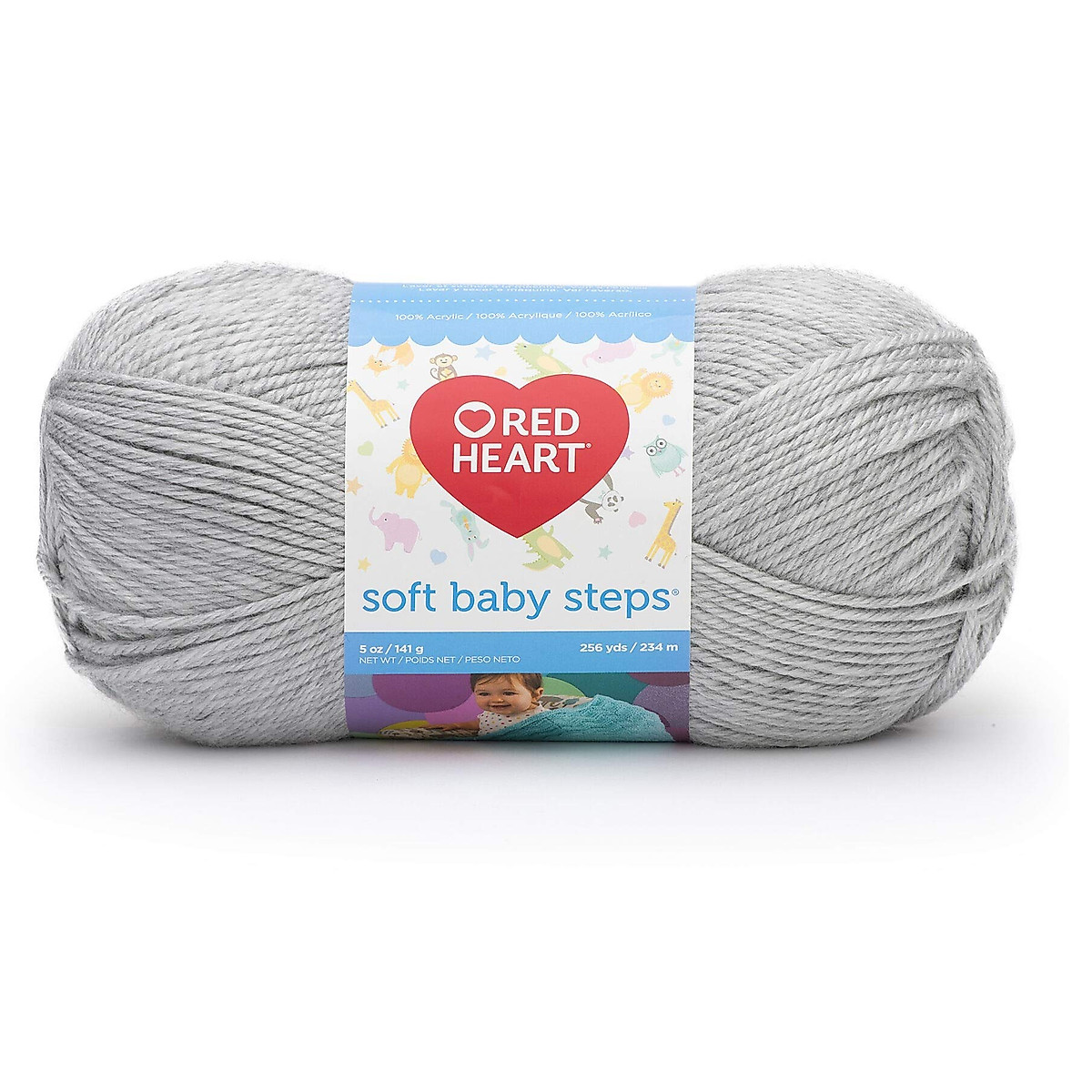 Red Heart E746-9401 Red Heart Soft Baby Steps Yarn - Elephant (pack of 3)