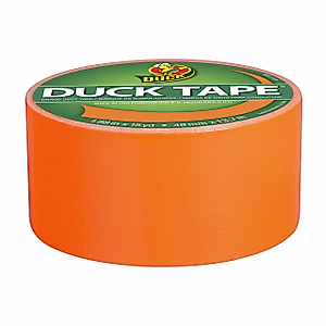 Duck Brand 1265019 Color Duct Tape, Neon Orange, 1.88 Inches x 15 Yards, Single Roll