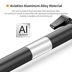 JUSMO LS04 Flexible Arm, Detachable 2-Section Magic Arm for Small Cameras, Lights and More