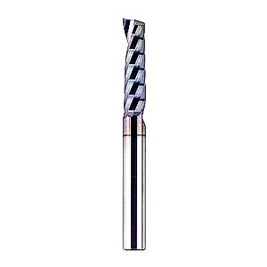 SpeTool O Flute CNC Router Bit 1/4 Inch Shank 1 Inch Cutting Length with Extra Long Life Coating Single Flute End Mill for Acrylic Aluminum Wood Cut
