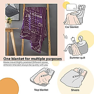 80th Birthday Gifts for Women 1943 Blanket 60x50 Inches, Best 80th Birthday Gifts, 80 Year Old Birthday Gifts for Women, 80th Birthday Decorations for Women Wife Mom Grandma Soft Warm Purple Blanket
