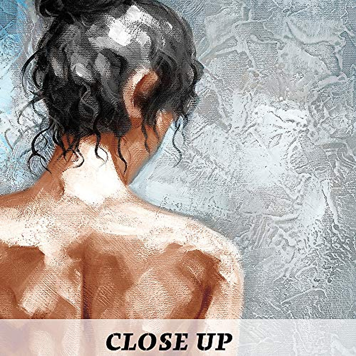 Wall Art for Bathroom Bedroom Decor Abstract Nude Woman Black and Blue Framed Wall Art