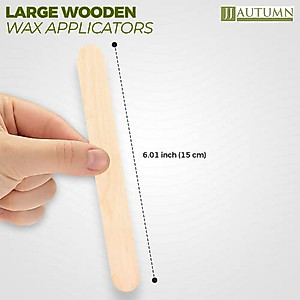 Wooden Wax Sticks for Hair Removal 100 Pcs Large Wood Popsicle Sticks for Waxing Tongue Depressor Wood Stick Wood Craft Supplies 6 Inch Wax Applicator
