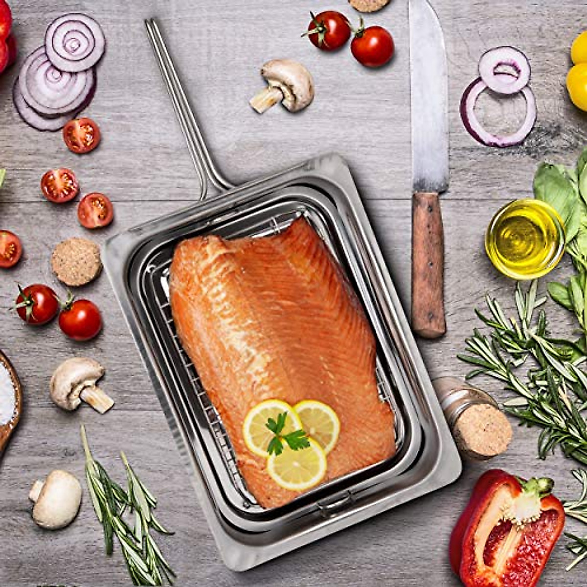 Camerons Original Stovetop Smoker -Indoor Outdoor Smoker Box Gift Set w ...