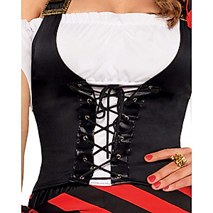 AMSCAN Castaway Pirate Halloween Costume for Women, Medium, with Included Accessories , Black