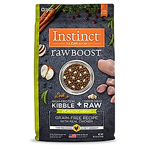 Instinct Raw Boost Healthy Weight Grain Free Recipe with Real Chicken Natural Dry Dog Food, 20 lb. Bag