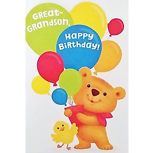 Greeting Card Wishing You A Day As Bright As Your Smile, As Warm As Your Hugs - Great-Grandson Happy Birthday