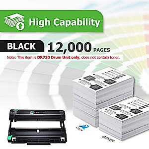 Aztech Compatible Drum Unit Replacement for Brother DR730 DR-730 DR 730 for MFC-L2710DW MFC-L2750DW HL-L2395DW HL-L2370DW HL-L2350DW HL-L2390DW DCP-L2550DW MFC-L2750DWXL Printer (Black 1-Pack)