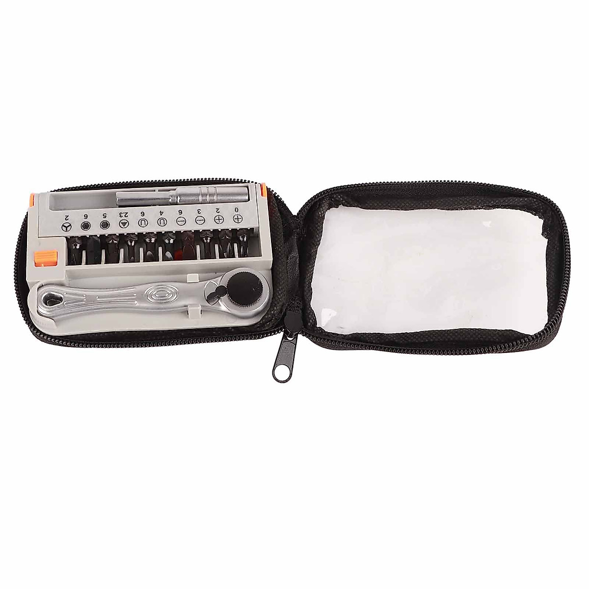 Zopsc 12 in 1 Portable Mini 1/4 Quick Ratchet Socket Wrench & Screwdriver Bits Set Hand Repair Tool for the Repairing and Maintenance of Household