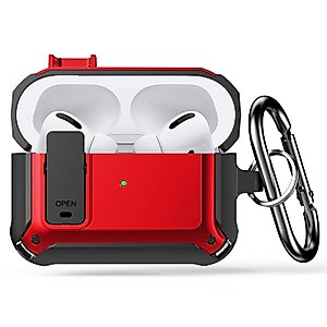 Lopnord Case for Airpod Pro Case Cover with Lock, Compatible for Airpods Pro 2nd Generation/1st Generation Case (2022/2019), Shockproof Cover for iPods Pro 2 Case Men Women