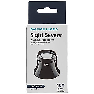 Loupe by Bausch & Lomb, 10x Watchmaker Loupe, Sight Savers, Black
