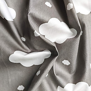 Misscrafts 7pcs Quilting Fabric 100% Cotton Craft Fabric Bundle Squares Grey Fat Quarters 18" x 22" for Patchwork DIY Sewing Scrapbooking