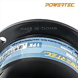 POWERTEC 70298 Dust Port Inlet Flange, 2.5-Inch OD Opening for Flexible Hose